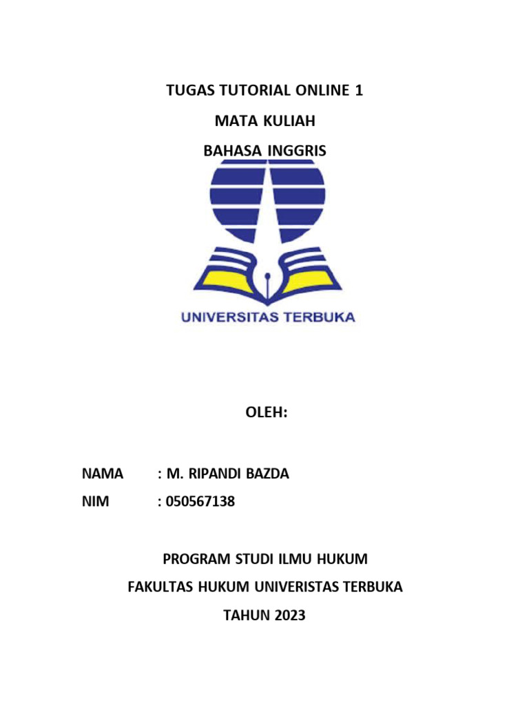 Tuton Bahasa Inggris | PDF Tuton Bahasa Inggris | PDF