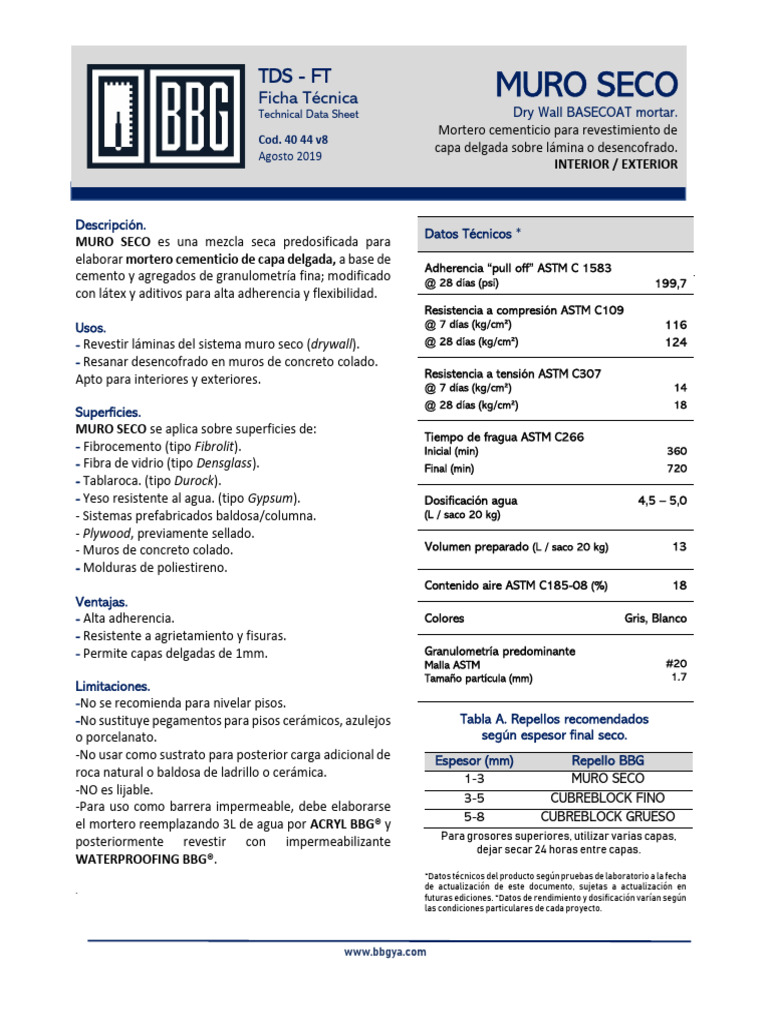 FT MURO SECO BBG v8 Ago2019 | PDF