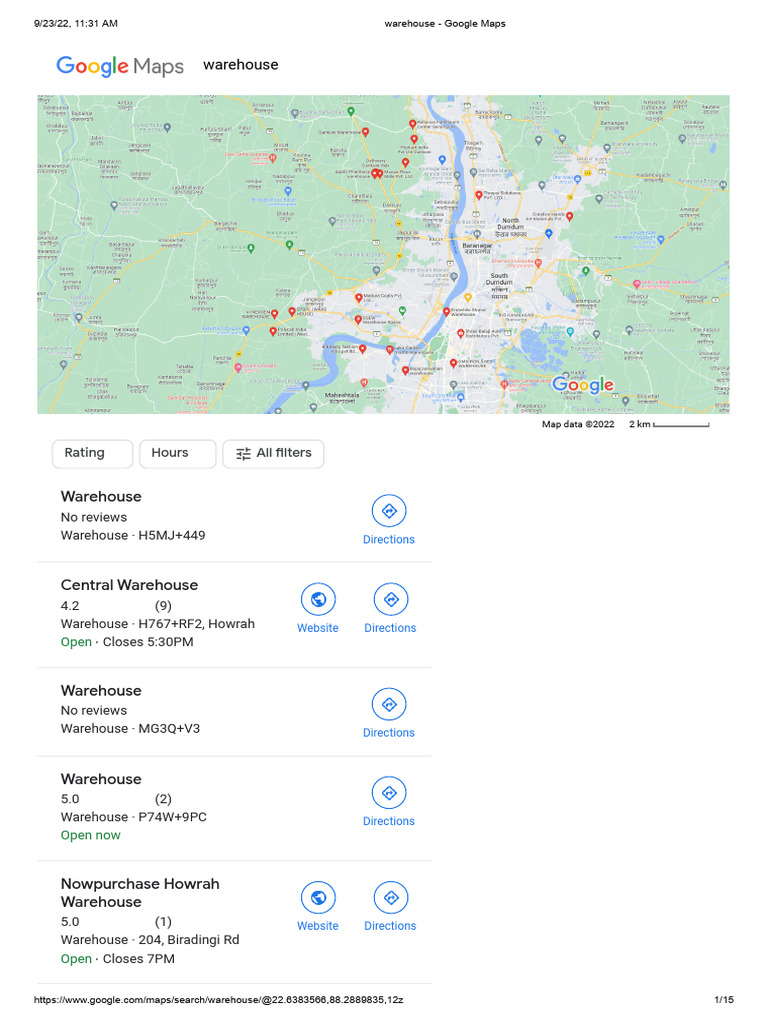 Warehouse - Google Maps | PDF