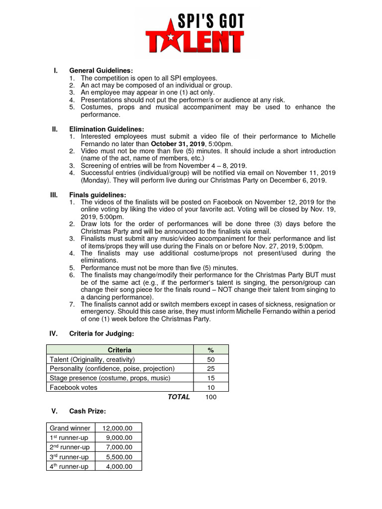 SGT Guidelines | PDF | Entertainment
