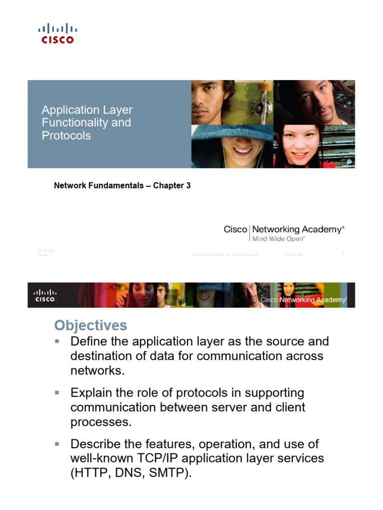 CISCO CCNA1 Exploration Network Chapter 3 | PDF | Osi Model | File Transfer Protocol