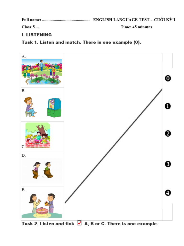 Grade 5 English Language Test Guide | PDF | English Language