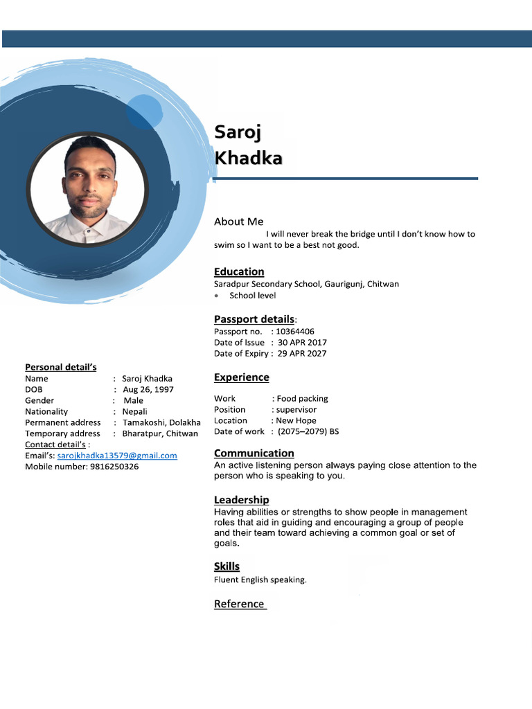 Sample of JOB CV | PDF