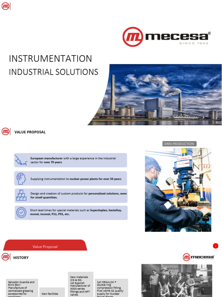 MECESA-Company Profile | PDF | Valve | Instrumentation