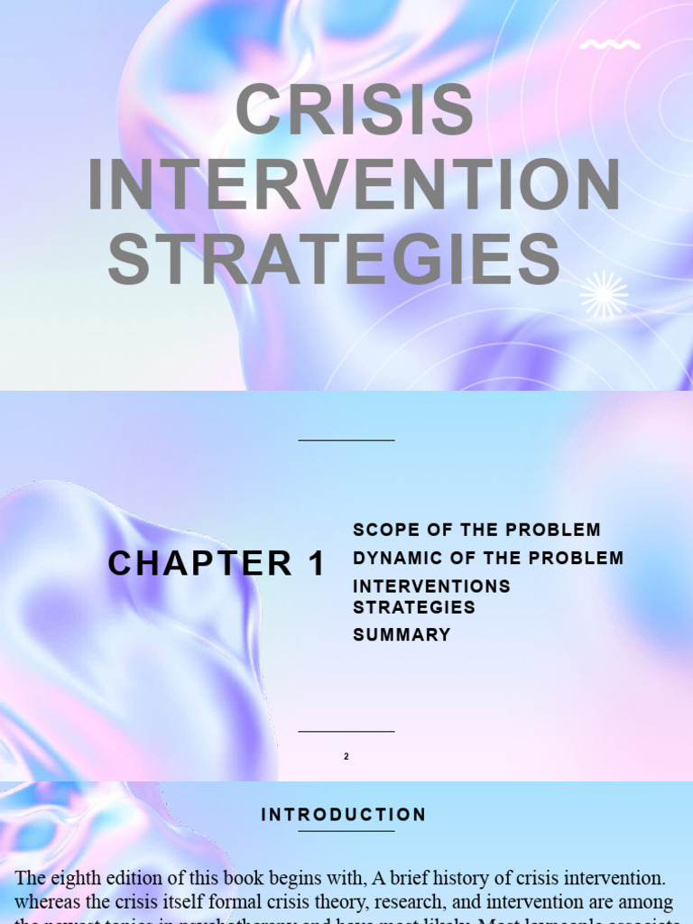 Crisis Intervention | PDF | Psychotherapy | Violence