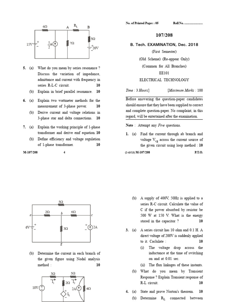 EE101 | PDF | Science & Mathematics | Computers
