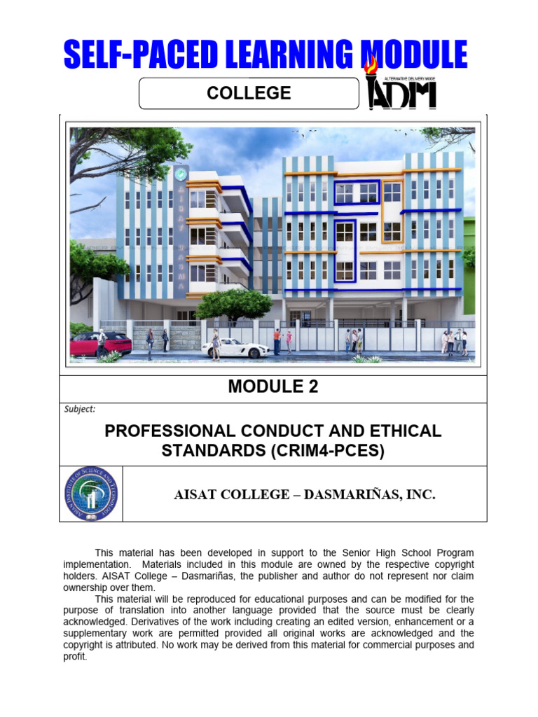 Professional Conduct and Ethical Module 2 | PDF | Courage | Virtue