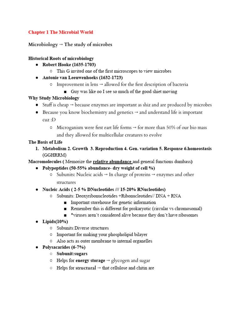 Beginning of The End - Bio Notes | PDF | Cell (Biology) | Bacteria