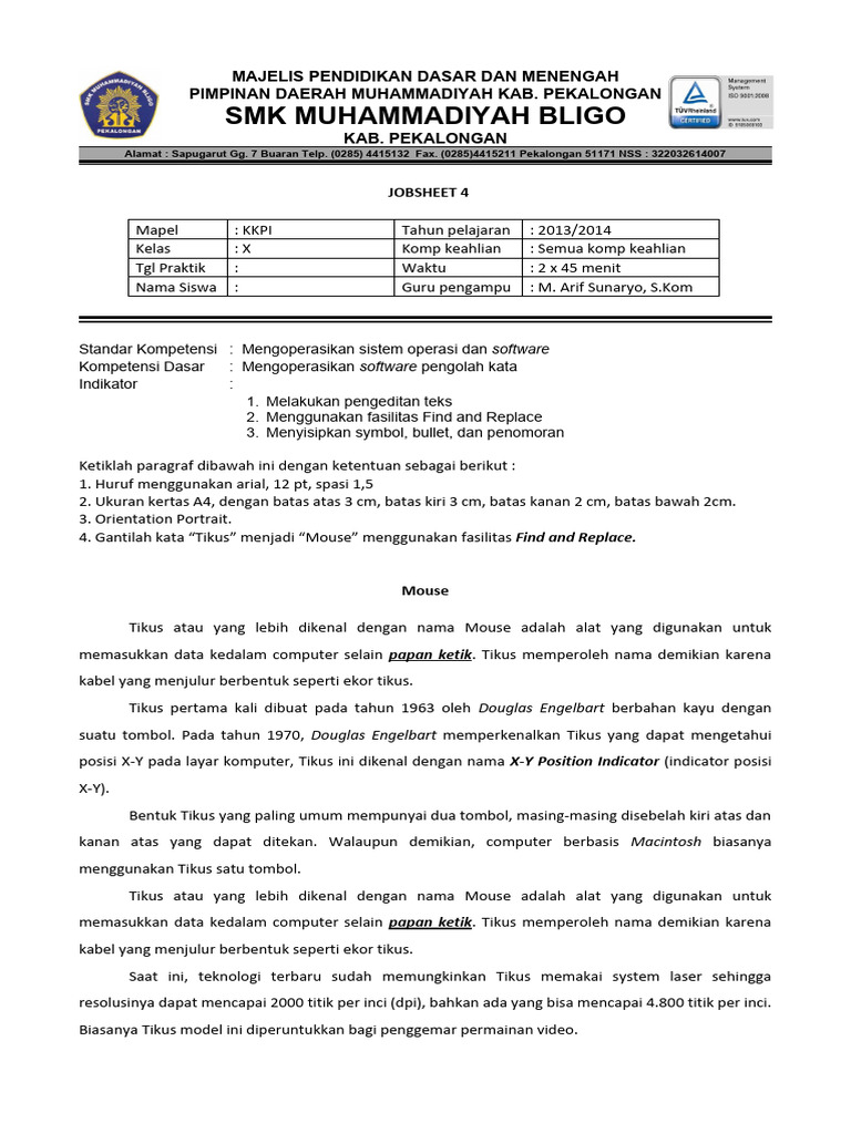 Jobsheet 4 | PDF