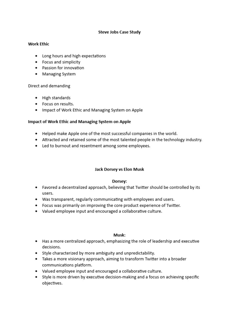 Steve Jobs Case Study | PDF