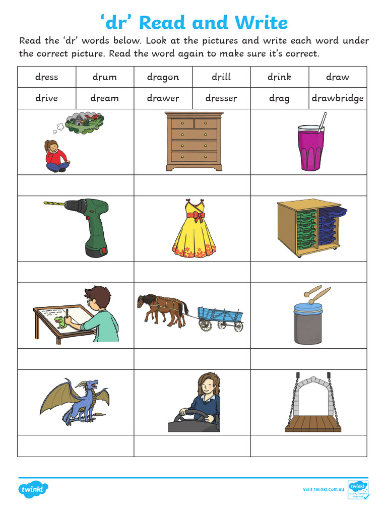 DR - Blends Read and Write Worksheet | PDF