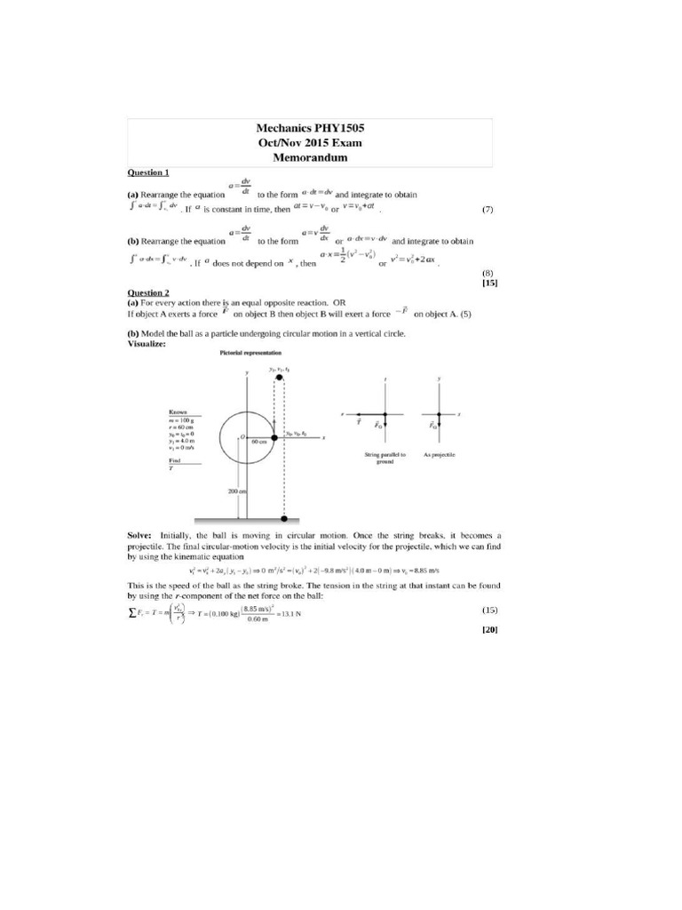 Phy1505 Memo | PDF