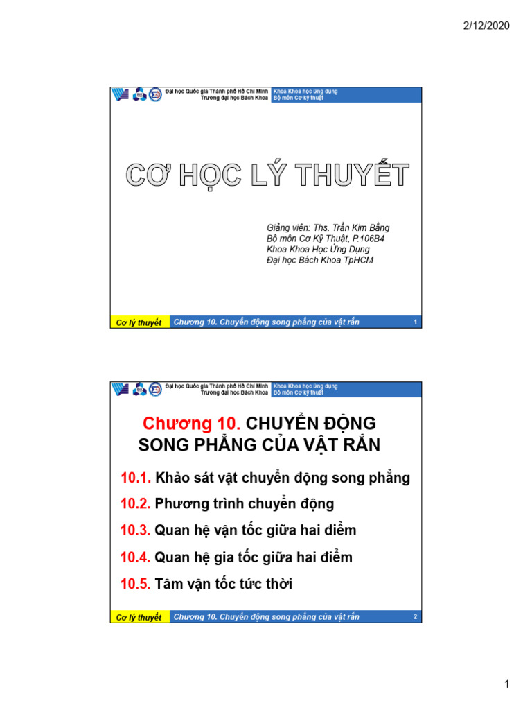 Chuong 10 - Co Ly Thuyet | PDF