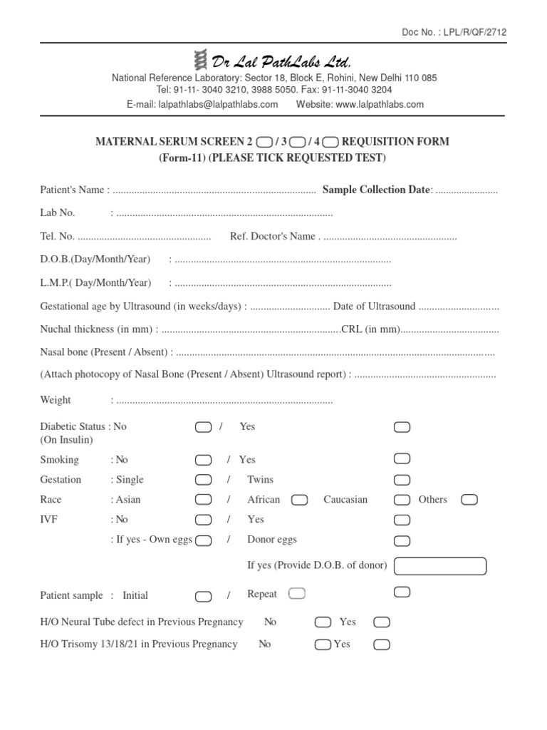 Form 11 | PDF | Human Diseases And Disorders | Clinical Medicine