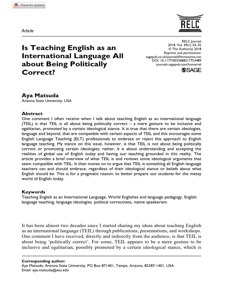 Week 5 Reading 2 | PDF | English As A Second Or Foreign Language | English Language