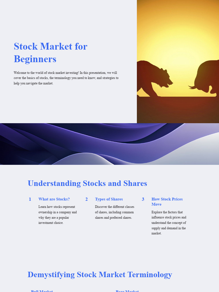 Stock Market For Beginners | PDF | Investing | Stocks