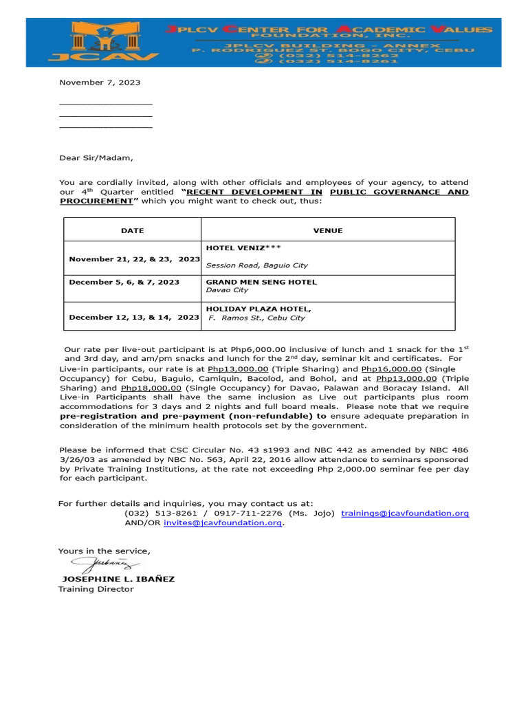 Q4 Invitation Letter 2023 | PDF