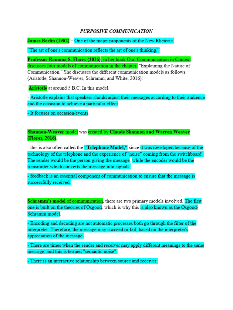 Purposive Communication | PDF