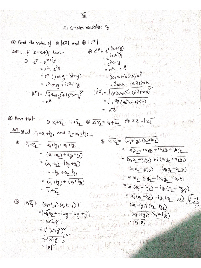Complex Variable Rakib Vai | PDF