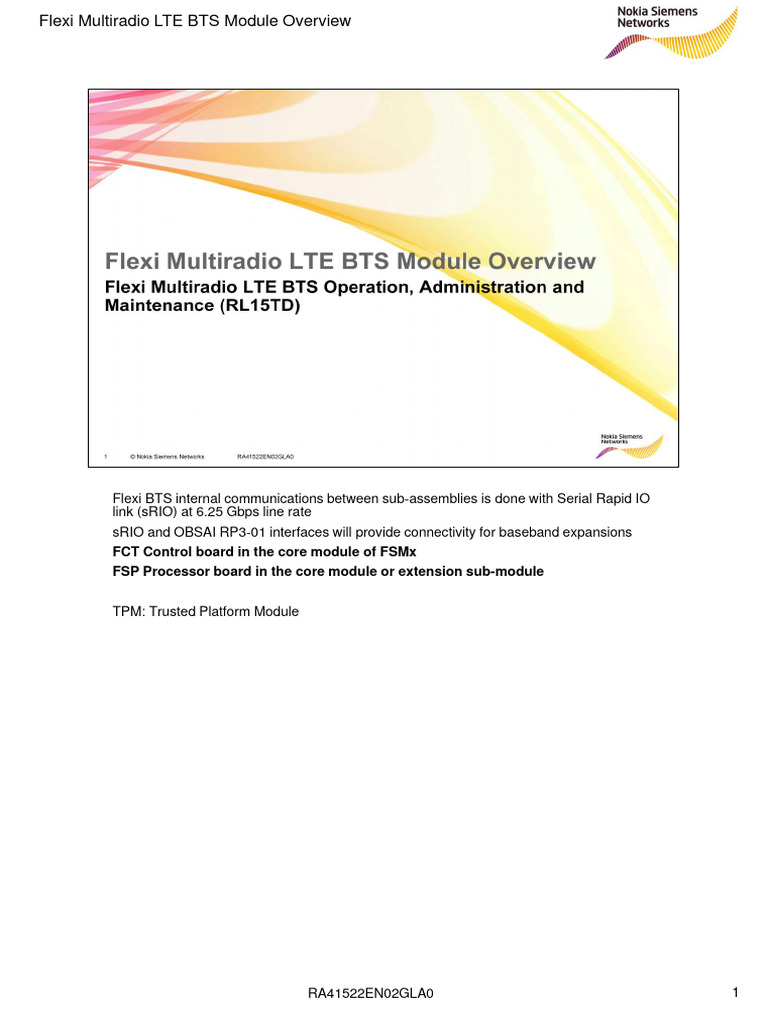 4G Nokia Hardware | PDF | Telecommunications | Computer Engineering