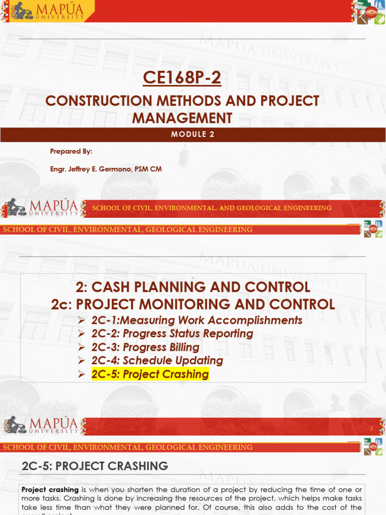 Module 2c Continuation Project Crashing | PDF | Project Management ...
