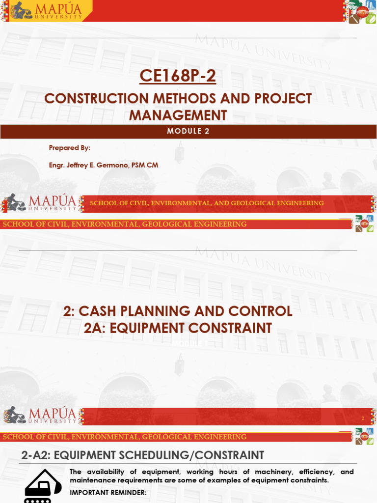 Module 2b Equipment Schedule | PDF