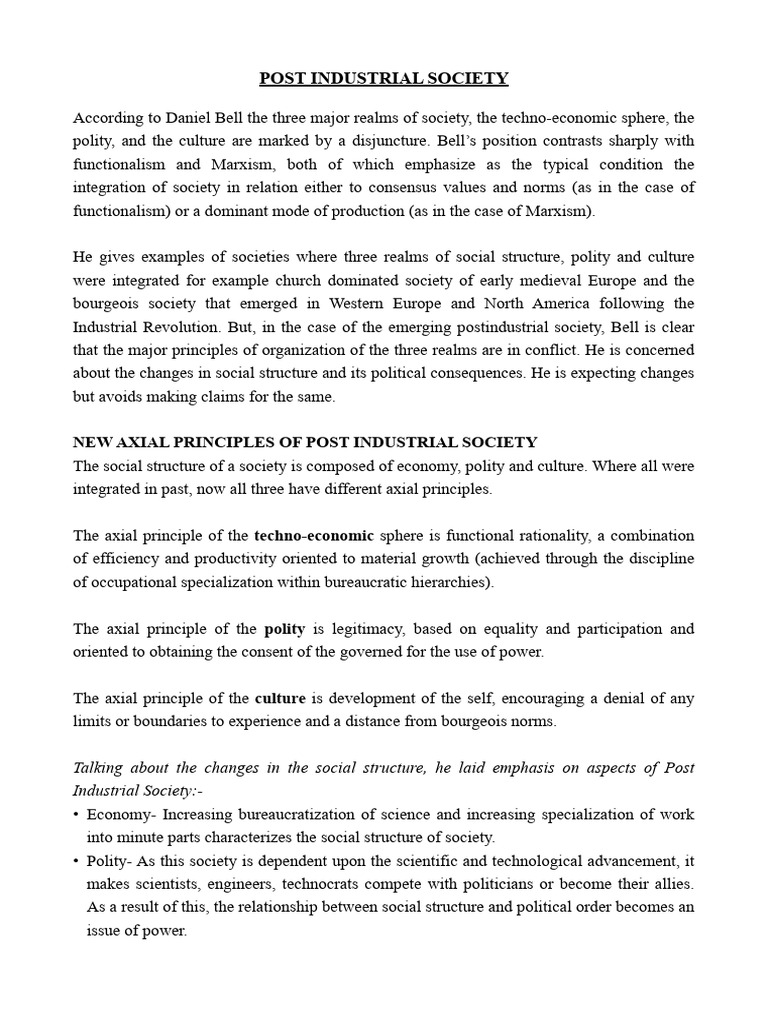 Understanding Post-Industrial Society Dynamics | PDF | Science | Theory