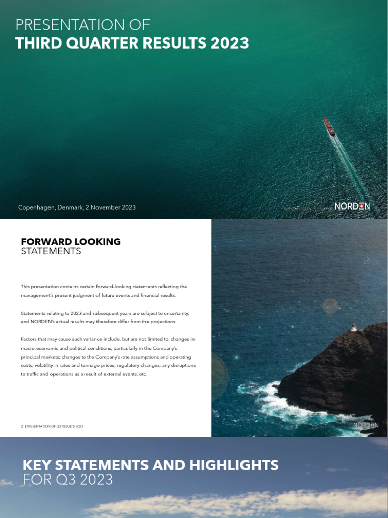 Q3 - 2023 - Investor Presentation | PDF | Low Carbon Economy | Depreciation