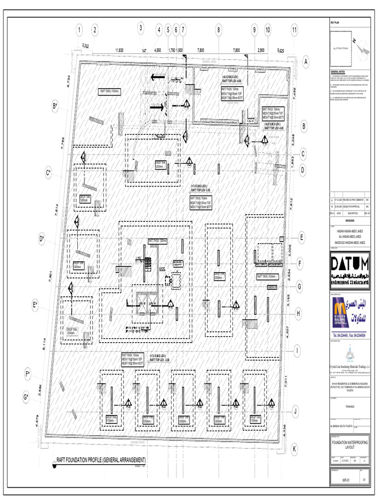 Foundation Waterproofing Layout Plan | PDF | Civil Engineering ...