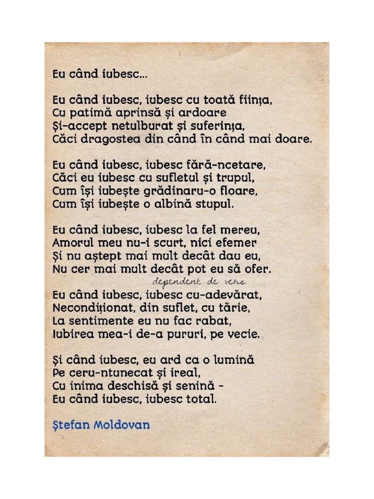 Eu Când Iubesc | PDF