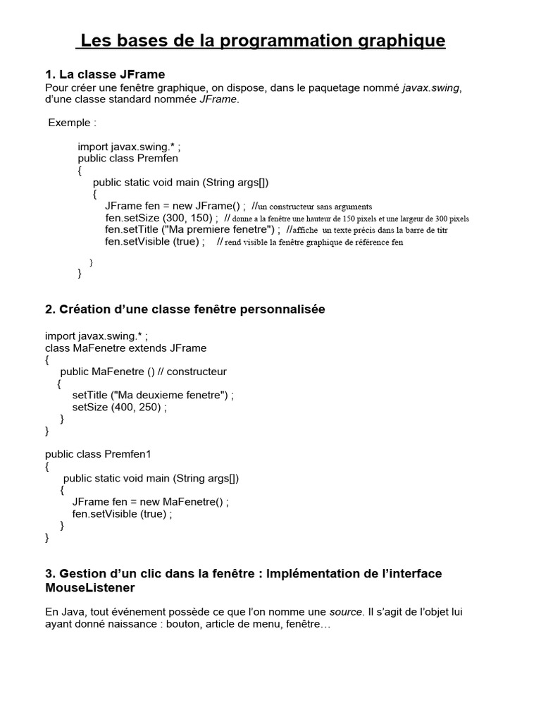 Les Bases de La Programmation Graphique | PDF