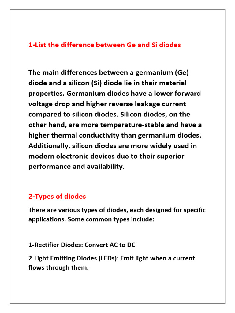 تقرير الالكترونيك استاذ مصطفى | PDF | Diode | Electrical Network