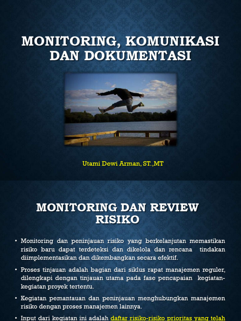 Monitoring & Komunikasi Risiko Proyek | PDF