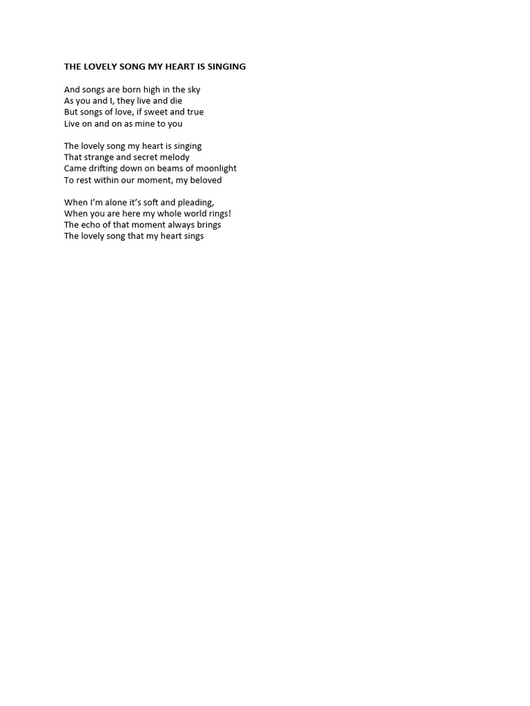 My Heart's Lovely Song | PDF
