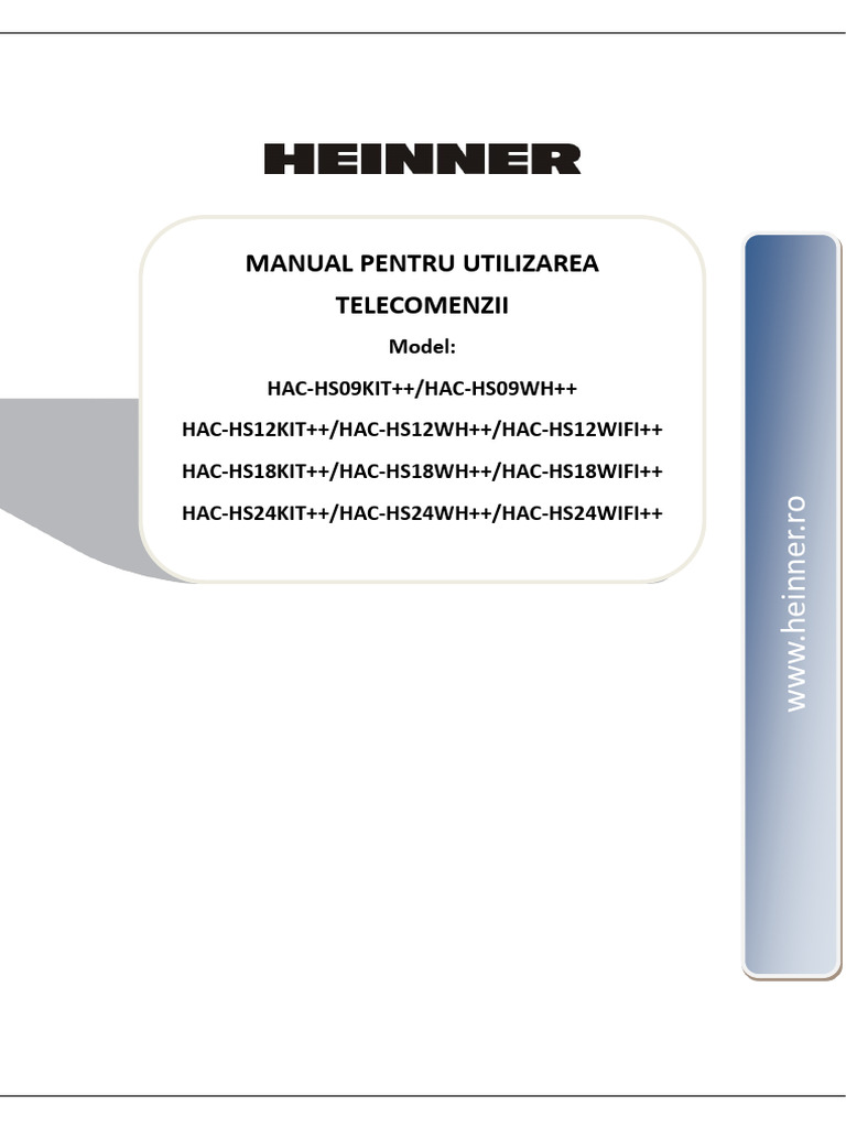 Manual de Utilizare Telecomanda 2022 HAC-HS12WH 62a0878f987f8 | PDF