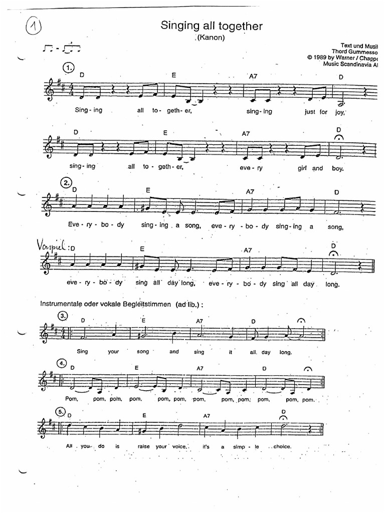 Singin all together | PDF