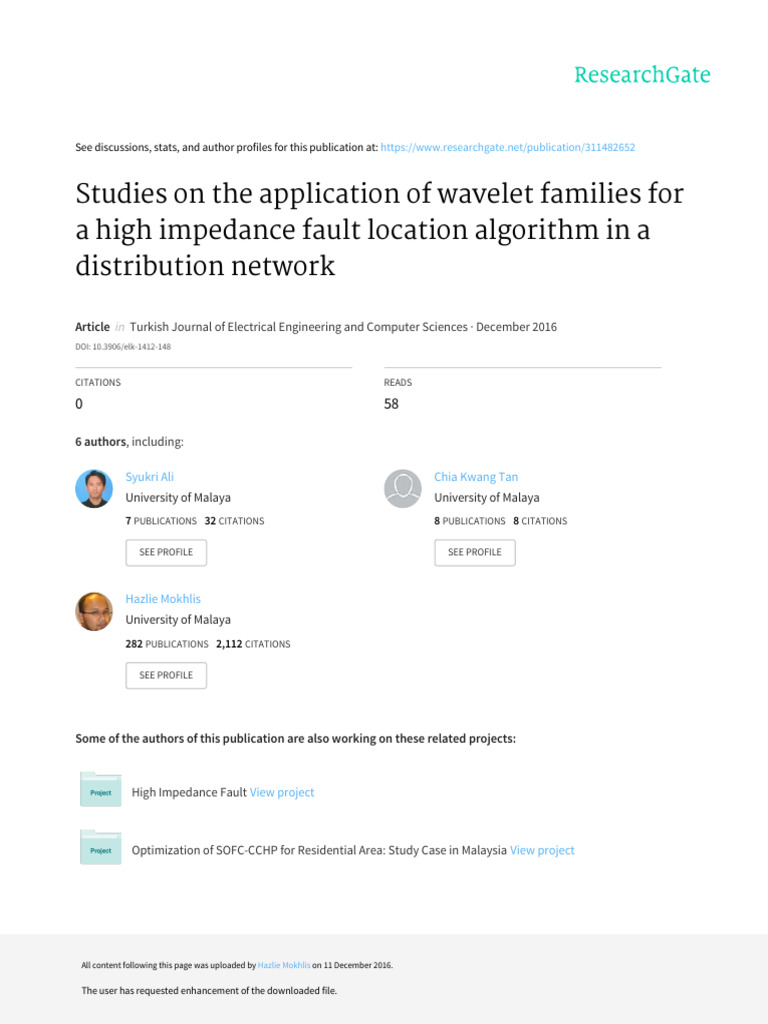 TURKISH-Studies On The Application of Wavelet Families For | PDF | Wavelet | Sampling (Signal ...