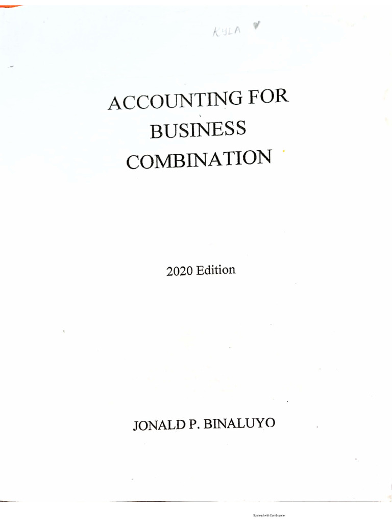 Accounting For Business Combination by Binaluyo 2020 | PDF