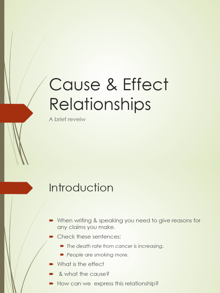 Unit 5 Cause Effect Relationships Pdf Syntax Linguistics