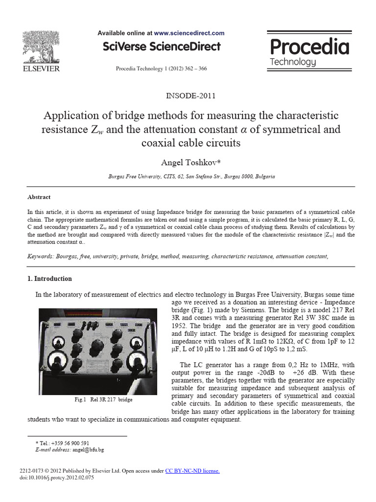 Bridge Methods | PDF | Electrical Impedance | Electrical Resistance And Conductance
