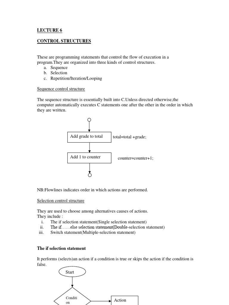 Control Structures in C Programming | PDF | Control Flow | Computer ...