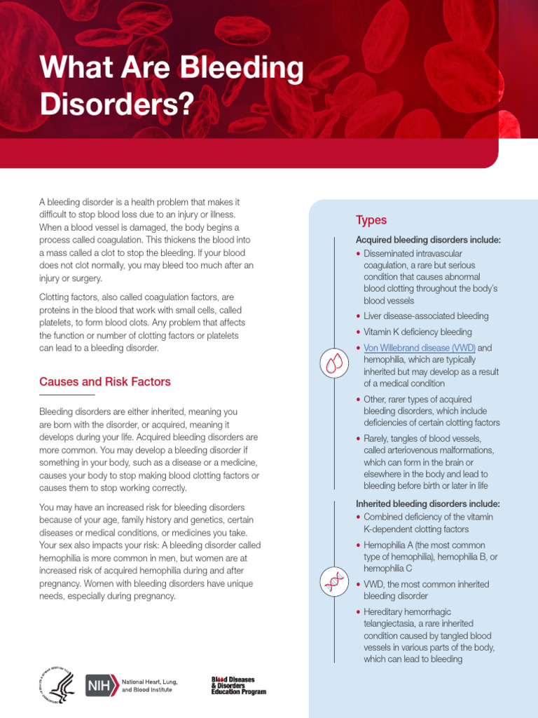 What Are Bleeding Disorders | PDF