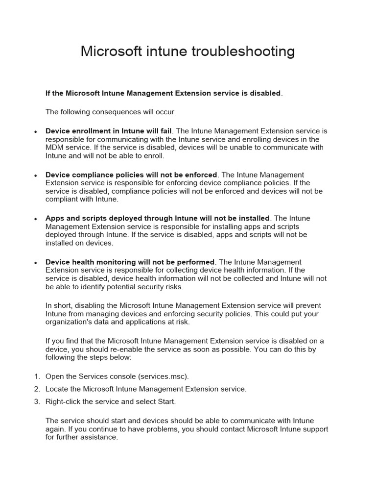 Microsoft Intune Troubleshooting Pdf