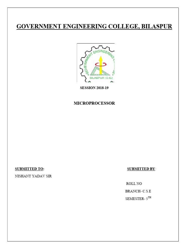 Microprocessors Lab Pdf Computer Architecture Computer Engineering 6718
