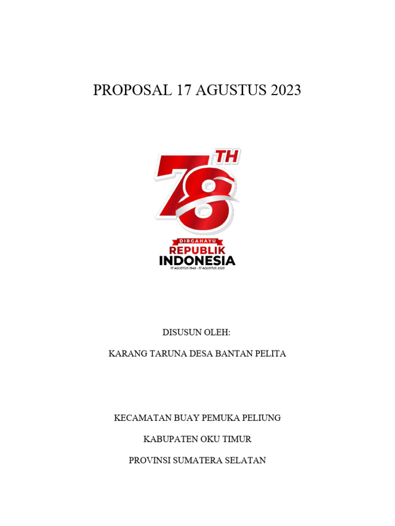 Proposal 17 Agustus Karang Taruna | PDF