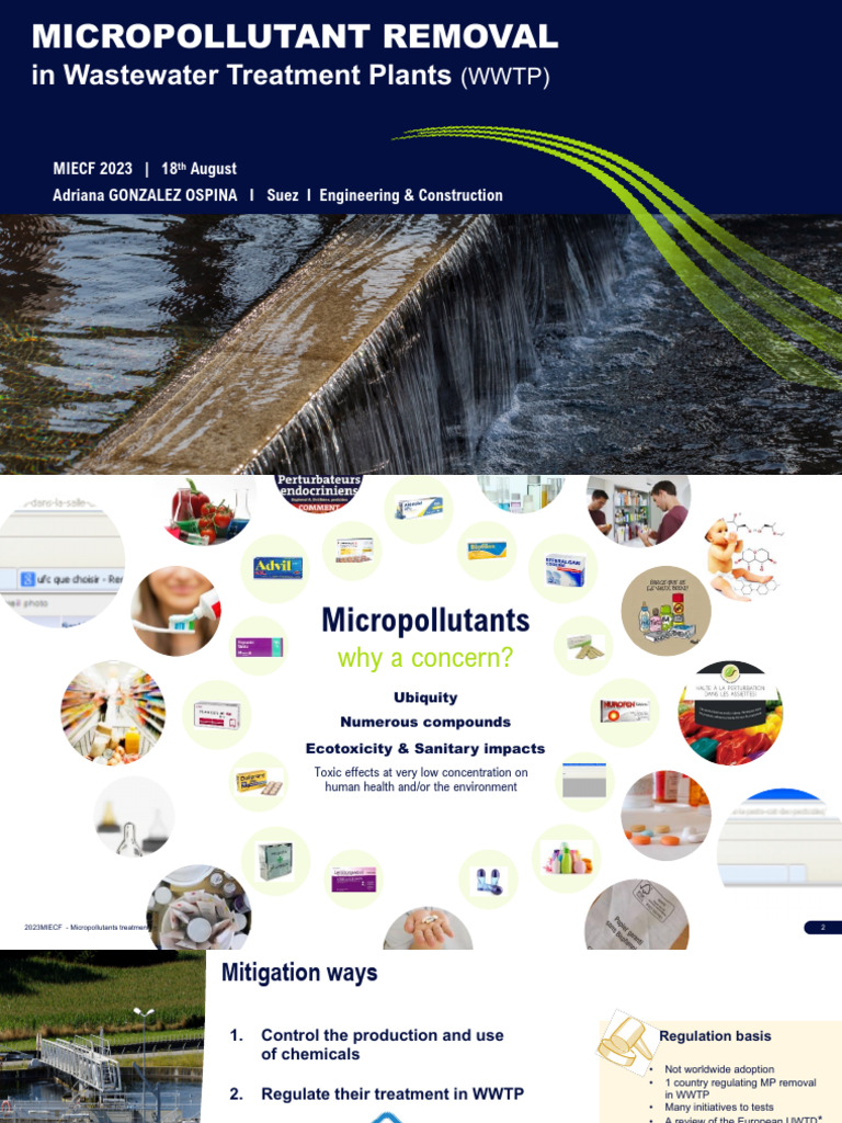 Session 3 - PPT4 - Adriana Gonzalez Ospina - Micropollutants Removal in WWTP | PDF | Sewage ...