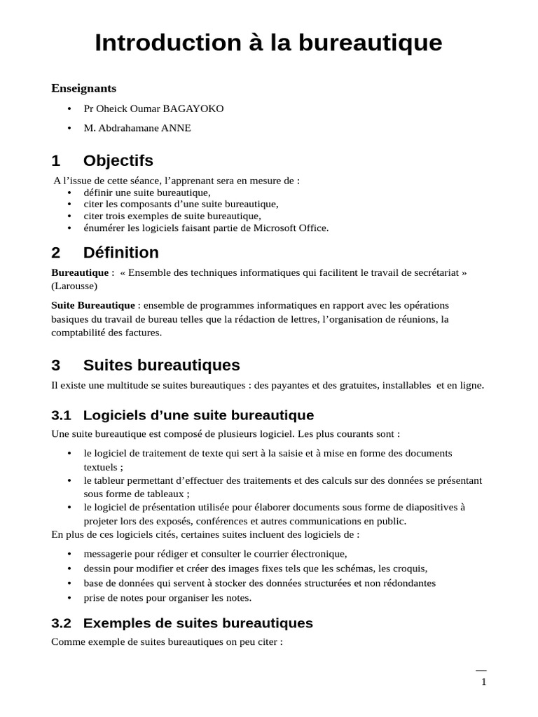 Introduction à Microsoft Office | PDF | Microsoft Office | Informatique