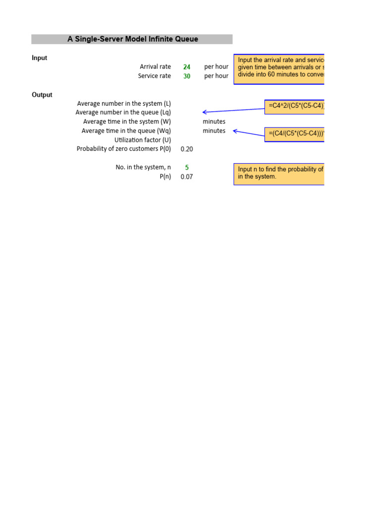 A Single-Server Model Infinite Queue | PDF