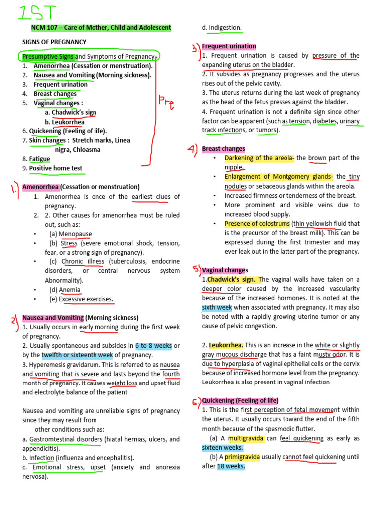 NCM 107 Midterm Resources | PDF