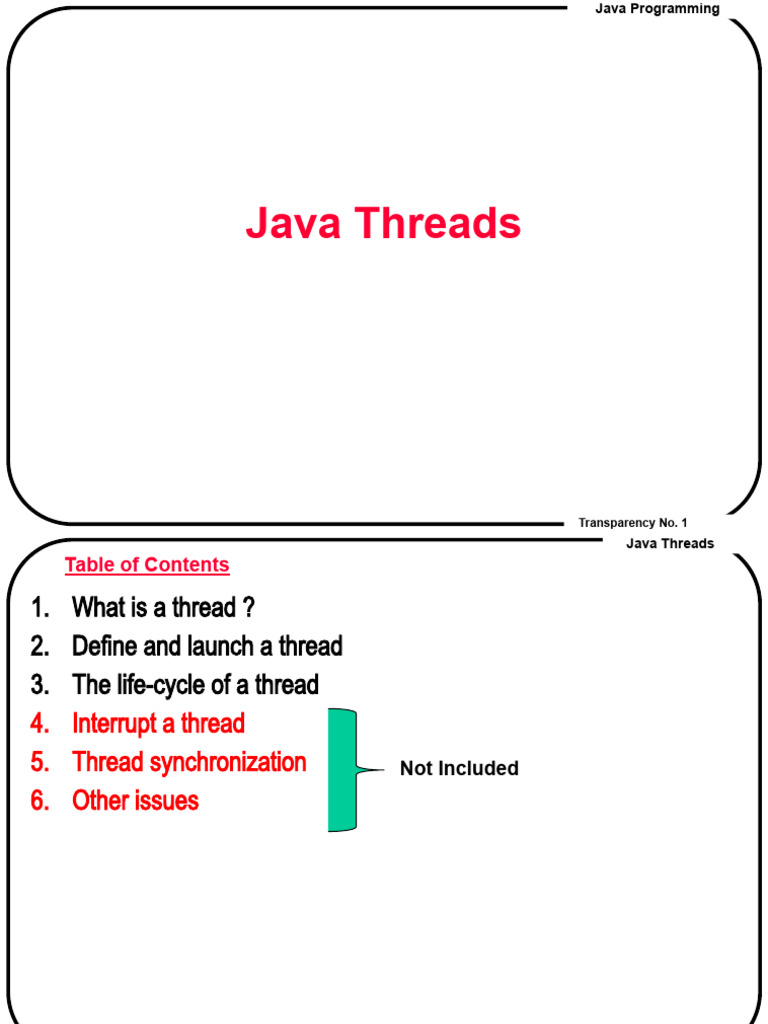 Java Threads | PDF | Computer Engineering | Software Development Java Threads | PDF | Computer Engineering | Software Development